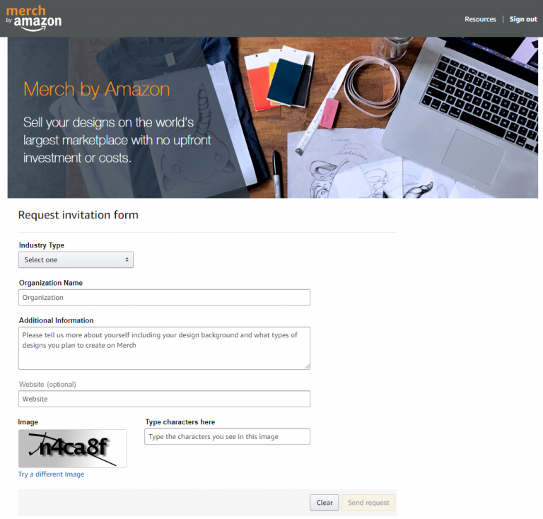Merch by Amazon Signup Page - How To Sign Up And Get Accepted - Merch ...