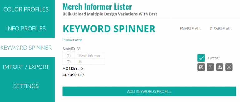Keyword Spinner Added To The Merch Informer Lister - Merch Informer ...